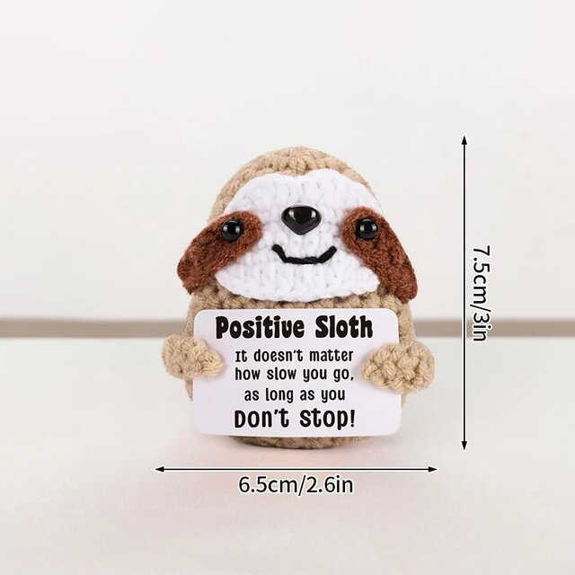 Вязаная крючком кукла с позитивной энергией, симпатичная мини-игрушка в виде обнимающейся картофелины, украшение ручной работы, кавайное вязаное крючком животное в подарок на Рождество