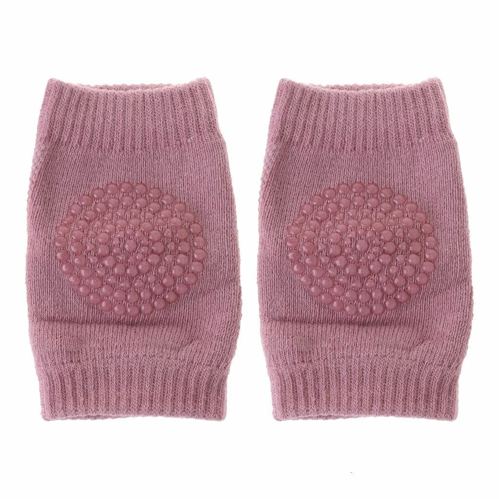 Детские наколенники для ползания, нескользящие спортивные носки раздачи защитного снаряжения-светло-розовый