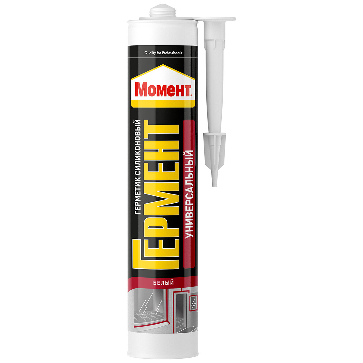 Герметик HENKEL "Гермент", силиконовый, универсальный, белый, 280 мл