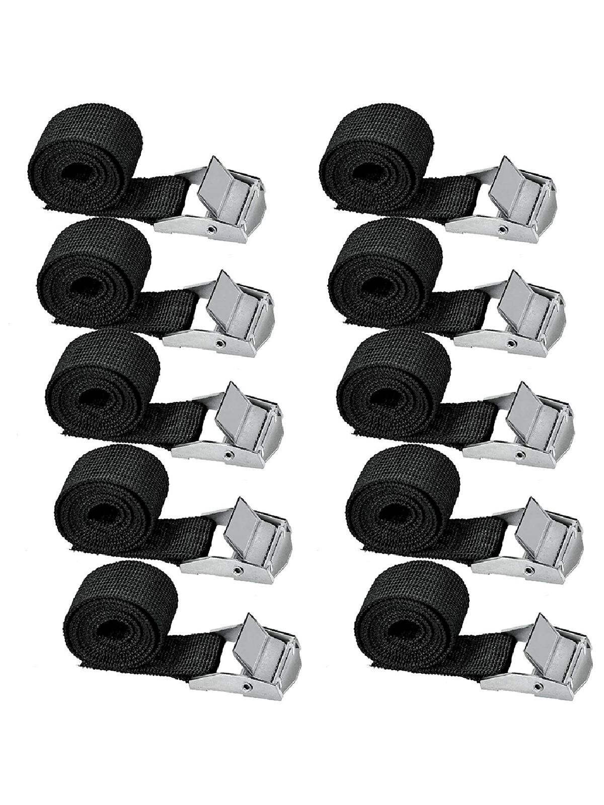 10 шт. черных крепежных ремней с фиксатором для крепления к велосипеду для переноски