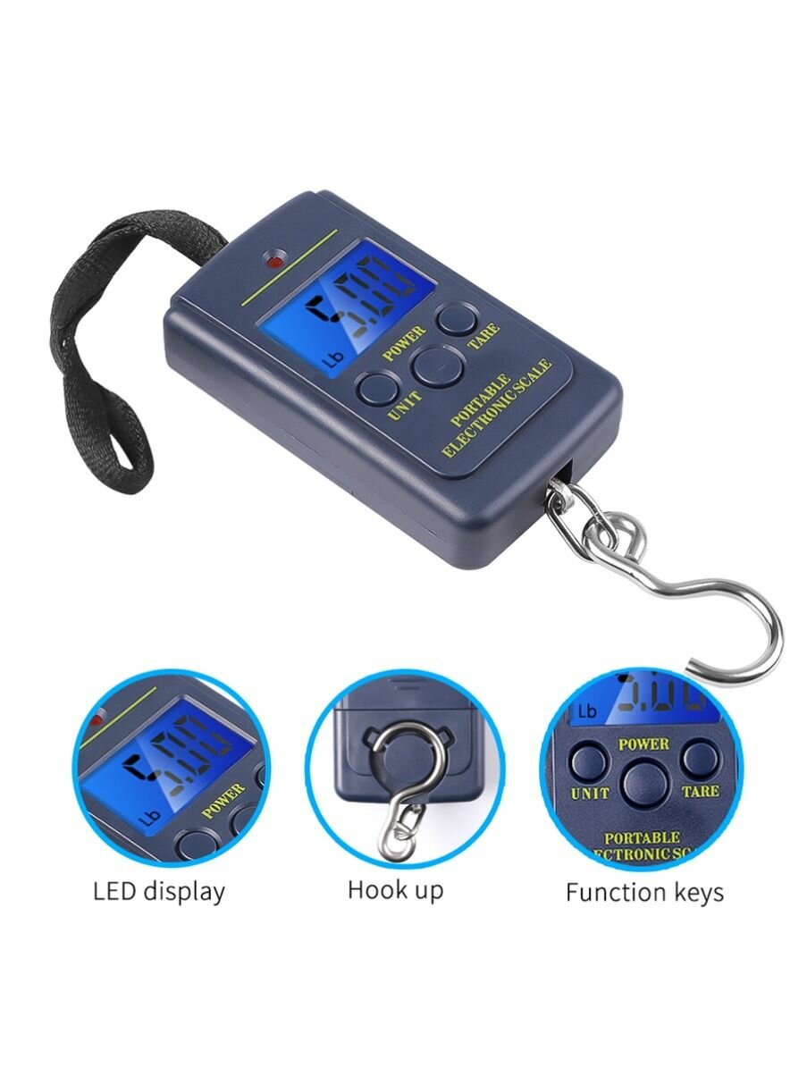 Весы безмен ручные электронные до 40 кг