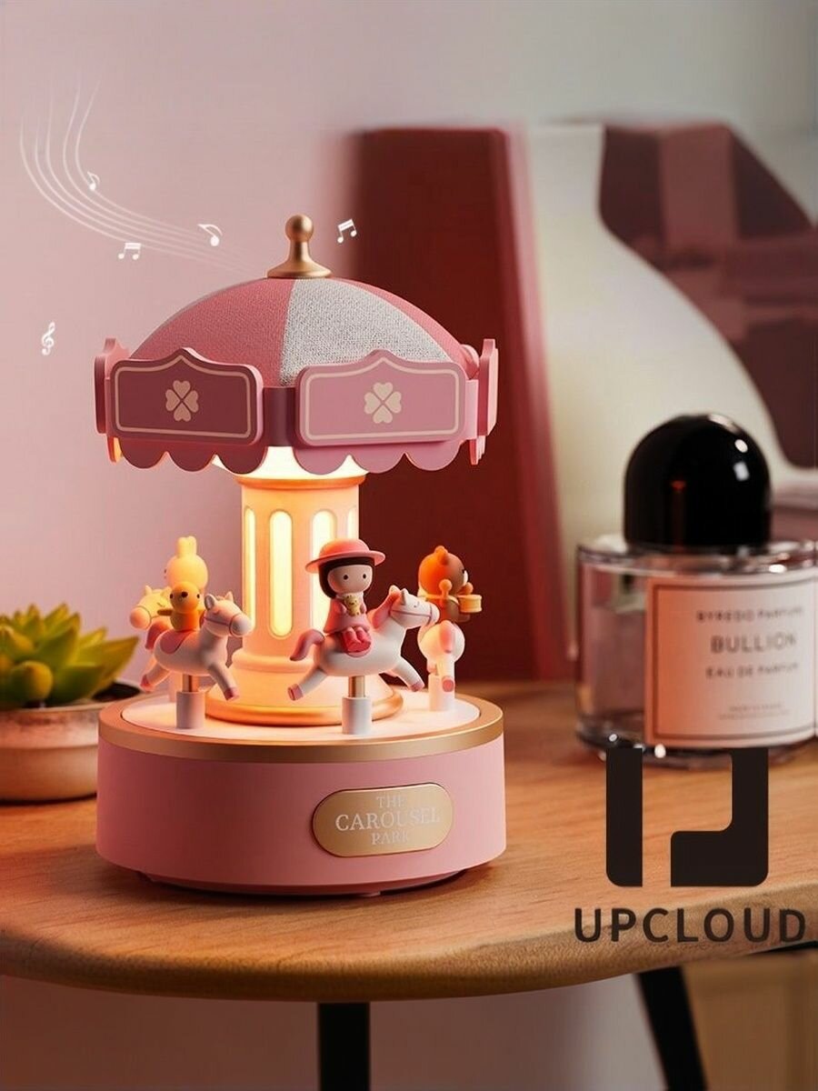 Вращающаяся музыкальная шкатулка/музыкальная шкатулка/UPCLOUD/Атмосферный свет/Подарки для девочек