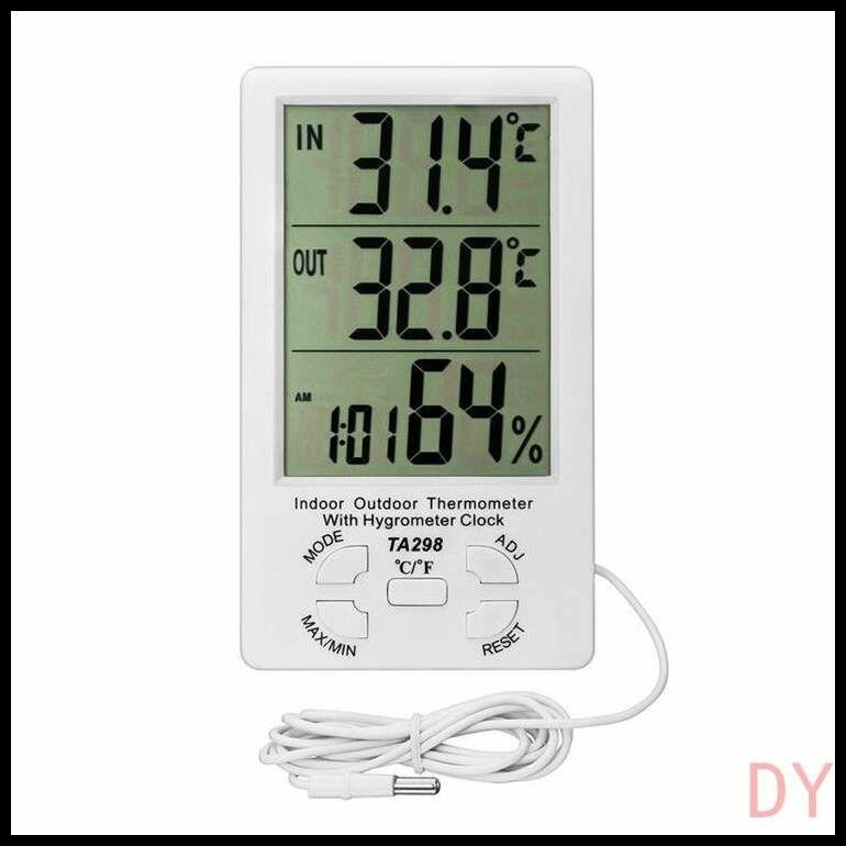Электронный термометр, уличный, комнатный с выносным наружным, беспроводным датчиком / Цифровой термогигрометр с измерением влажности и температуры / Метеостанция для дома