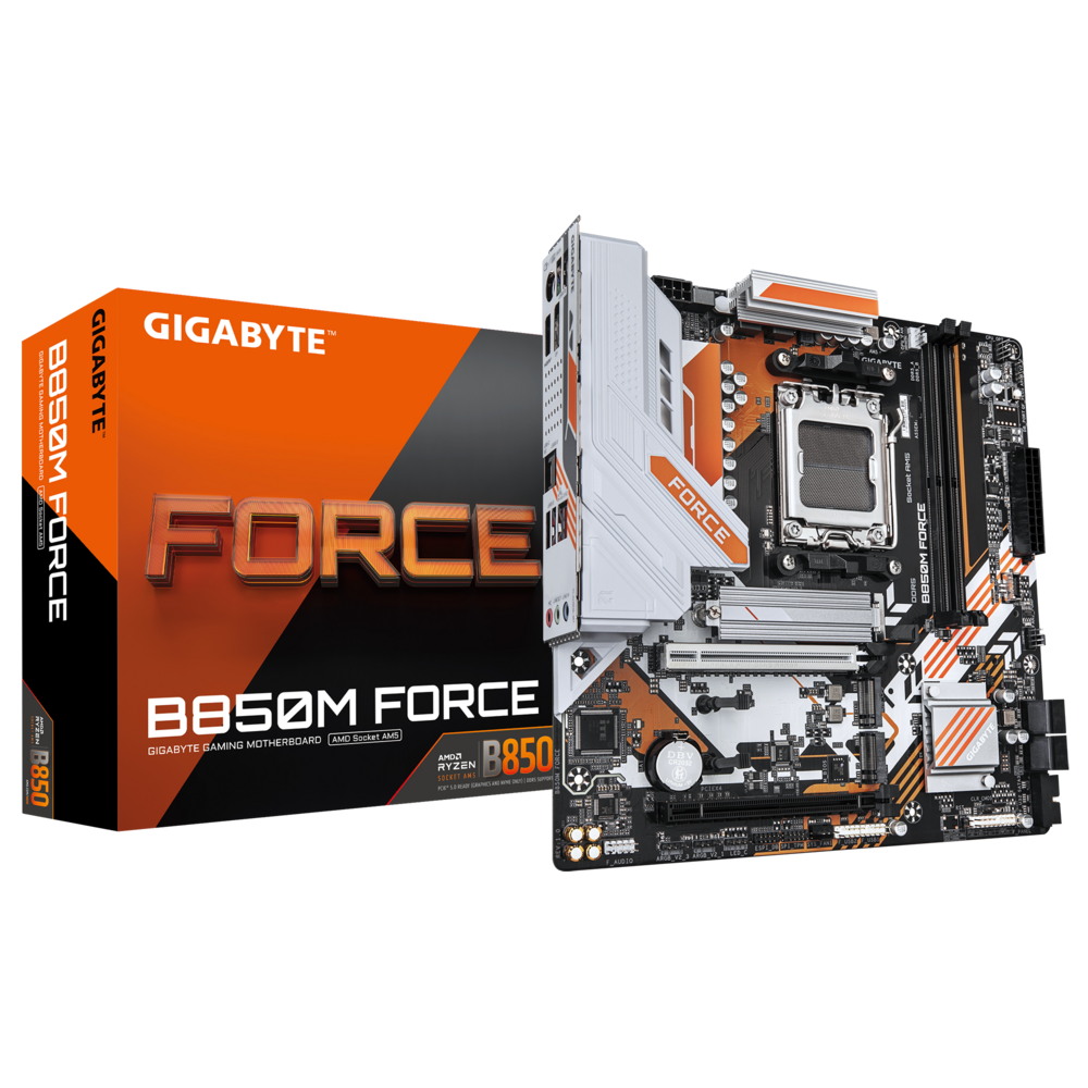 GIGABYTE B850M FORCE (RTL) AM5 2xPCI-E HDMI+DP 2.5GbLAN SATA RAID MicroATX 2DDR5