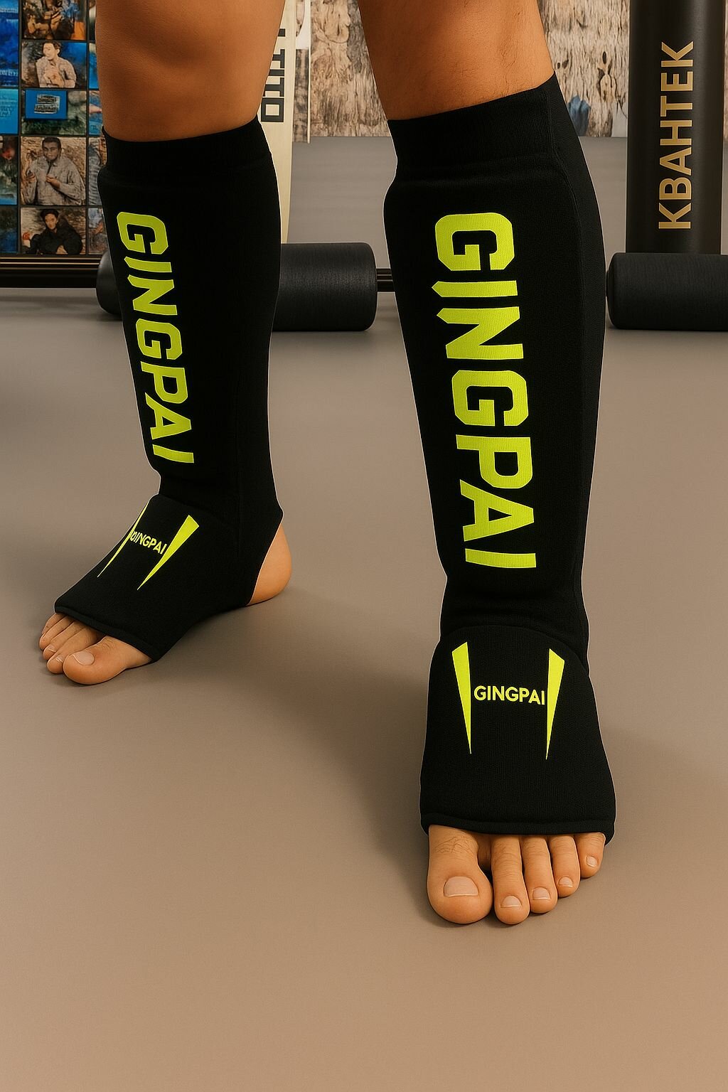 Защита для ног и икр из хлопка и композитной губки для MMA, тхэквондо, муай-тай