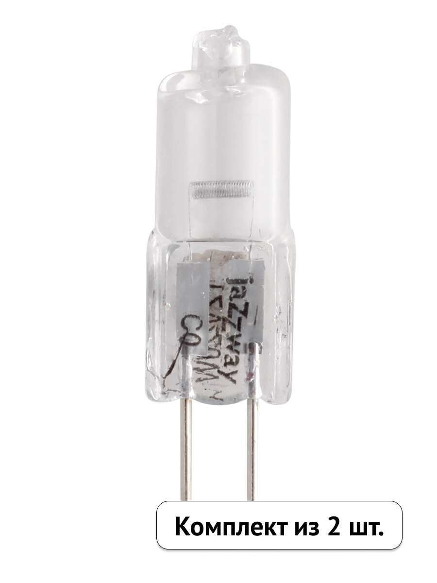 Капсульная галогенная лампочка Jazzway PH-JC, 20Вт, 12В, прозрачное стекло (комплект из 2 шт.)