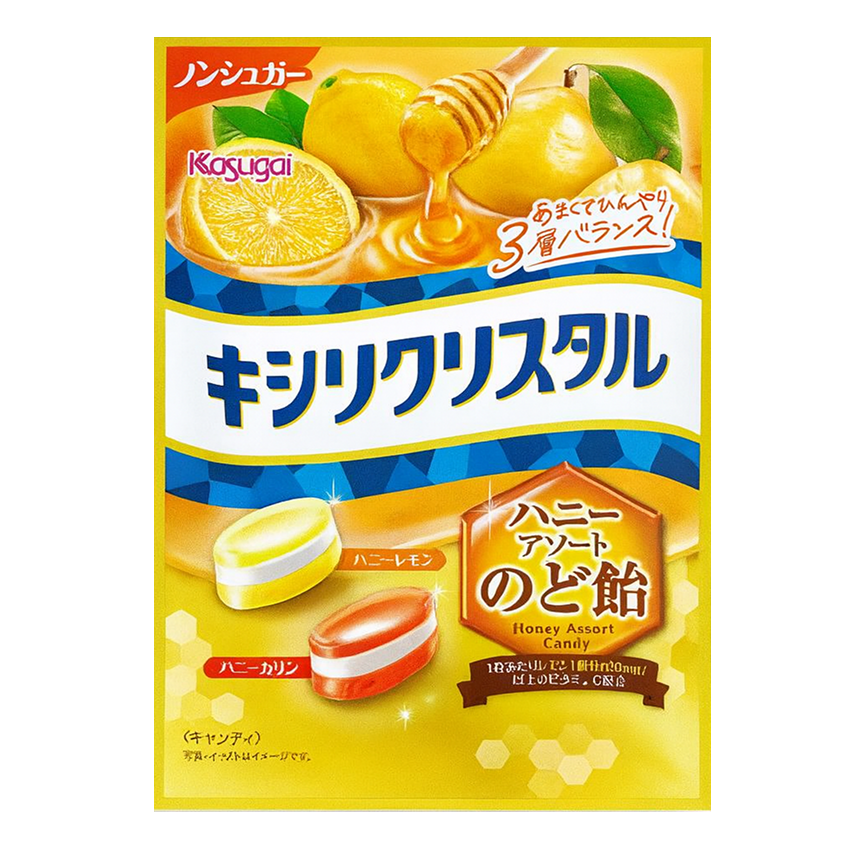 Kasugai Honey Assorted леденцы б/сахара Фруктовое ассорти с медом 63 гр