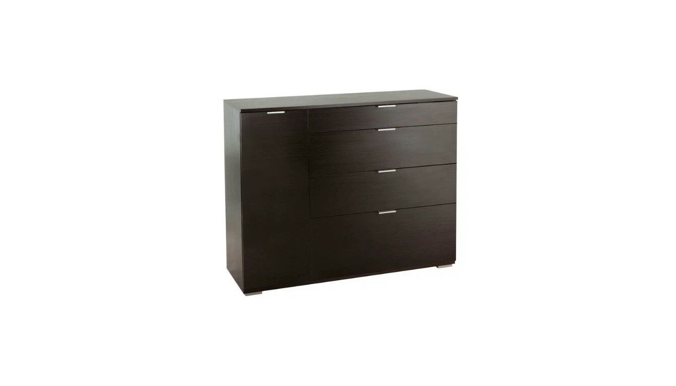 Комод Вентал Арт Энни-3 Венге, ЛДСП, 95 × 120 × 39 см, 4 ящика