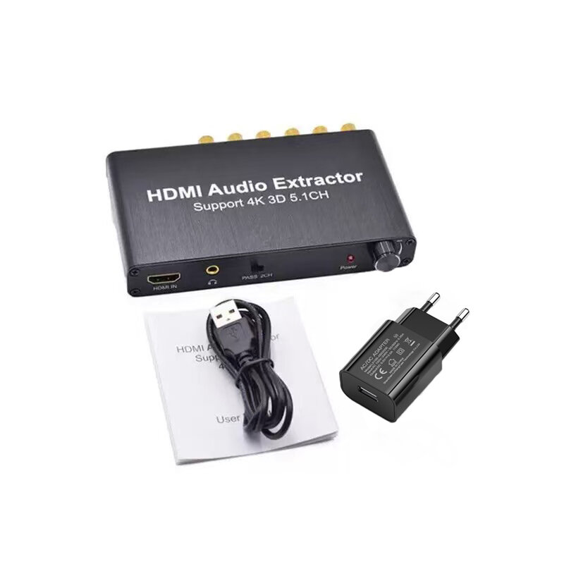 HDMI аудио экстрактор 4K 3D Аудиокодек 5.1 Dolby Аналоговый преобразователь RCA AC3/DST