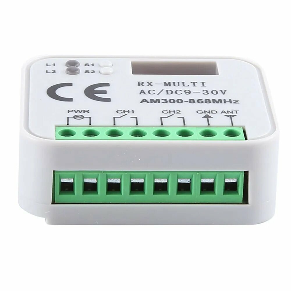 (A I D G) Универсальный многочастотный приемник RX, 300-868 МГц, 2 канала, 12 В, 24 релейный модуль, пульт дистанционного управления гаражными воротами, 433,92 868 МГц