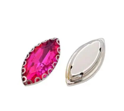 Стразы из стекла SKYFWJ, наветт, разные цвета Розовый, 5x10mm, rose red