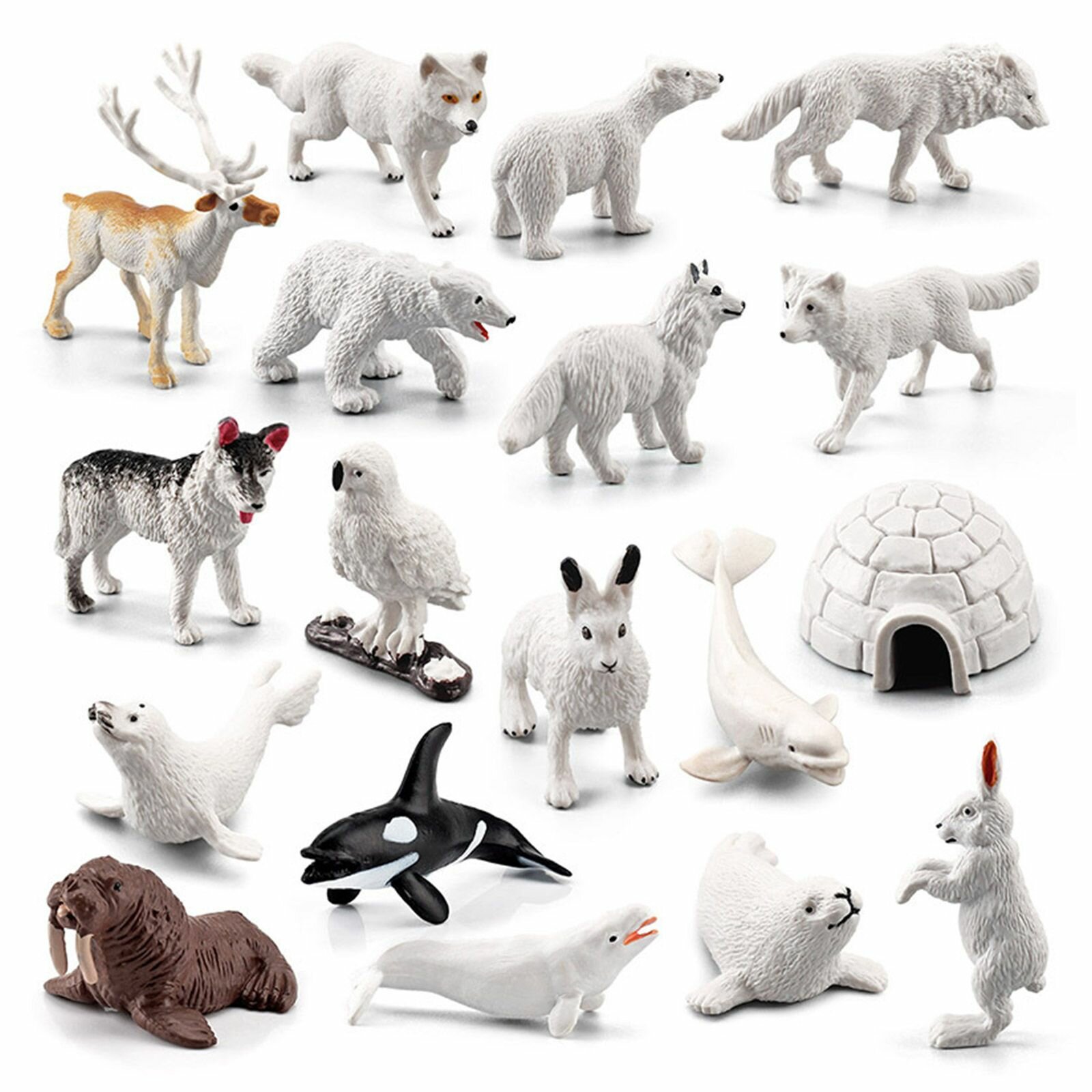 Декор для вечеринки в честь Хэллоуина, модели животных из смолы, игрушки, имитация белой совы, медведя, коллекция орнаментов виде детей