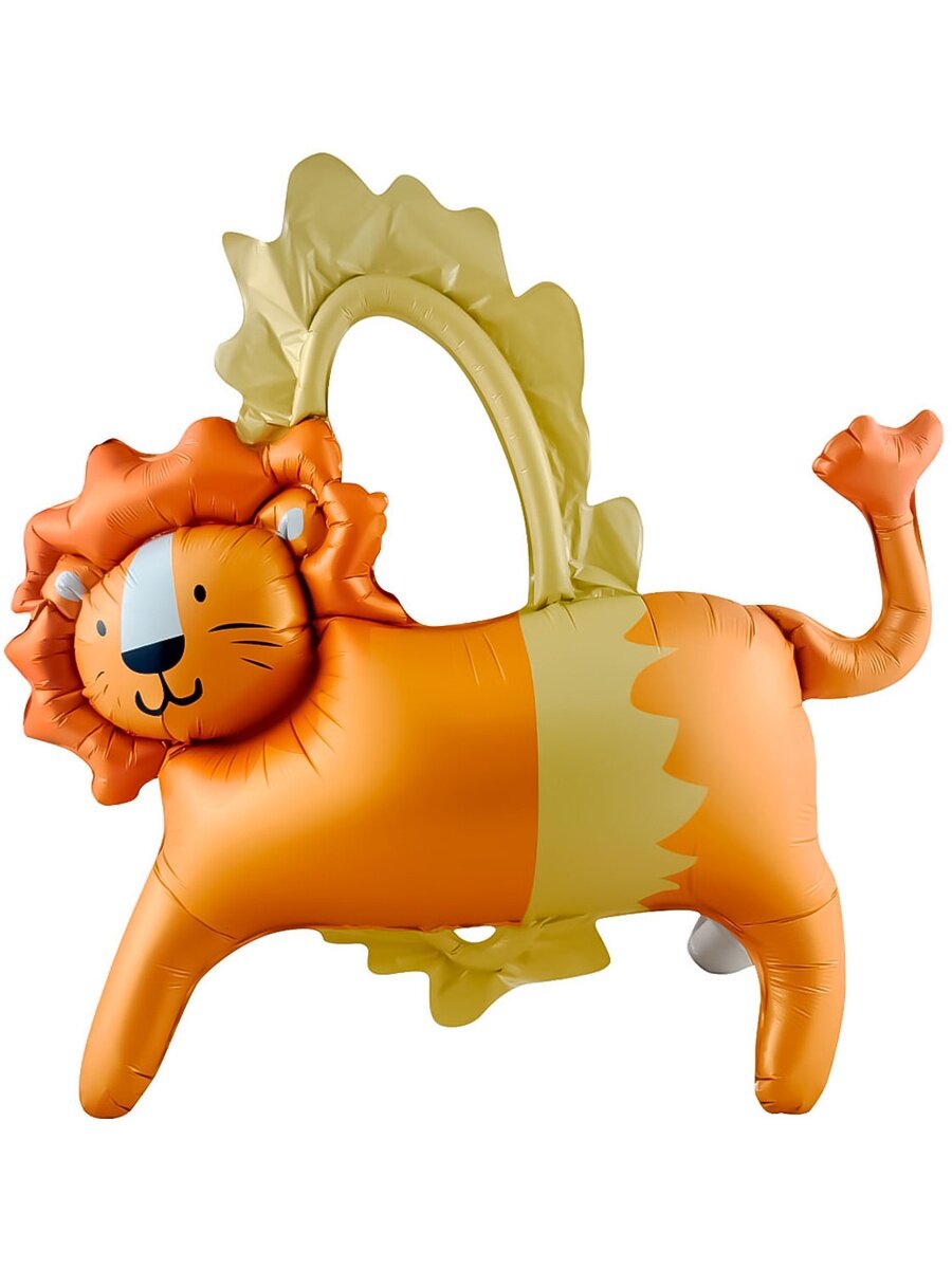 Воздушный шар фольгированный 3D 39" «Цирк. Смелый лев», только под воздух