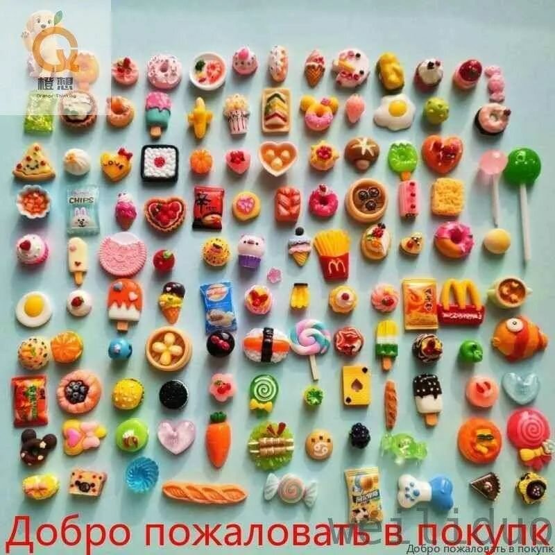 100 штук миниатюрных предметов, мини-еда, напитки, Барби и шарнирные куклы, игрушки, аксессуары