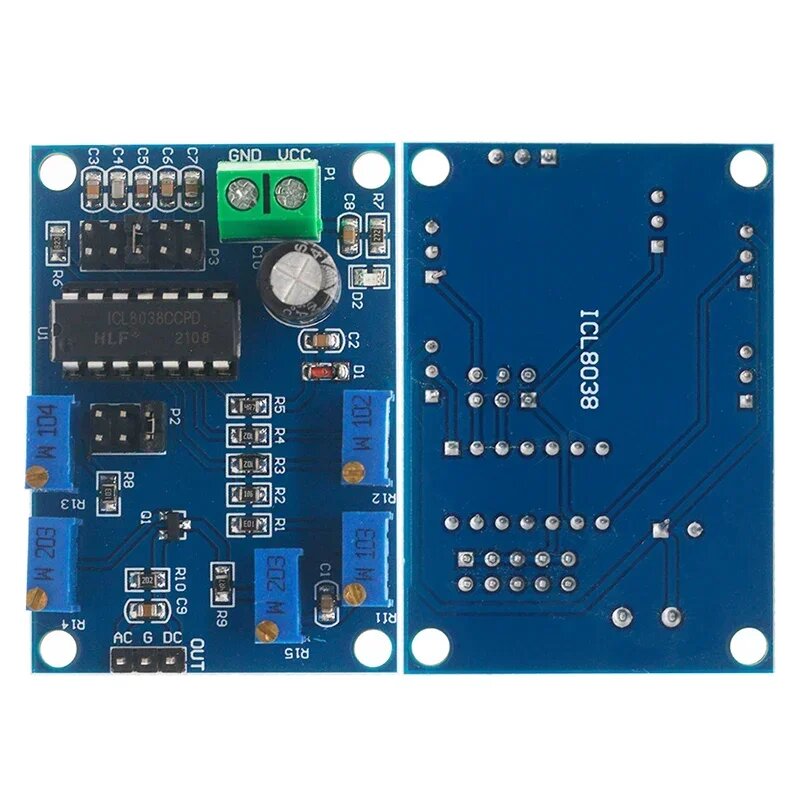 ICL8038 Низкочастотный источник сигнала, модуль генератора синусоидальных сигналов, 10 Гц-450 кГц, 12 В-15 В, треугольная квадратная синусоида
