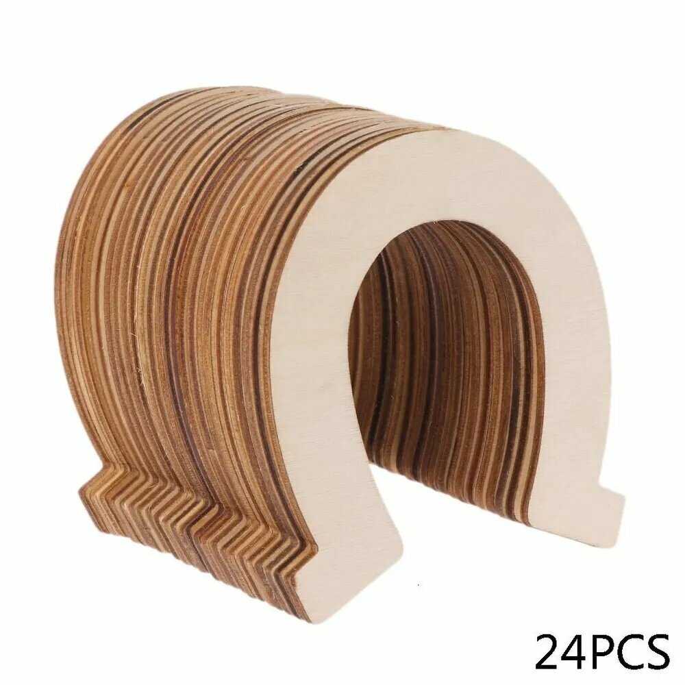 1 упаковка из 24 деревянных щепок в форме подковы