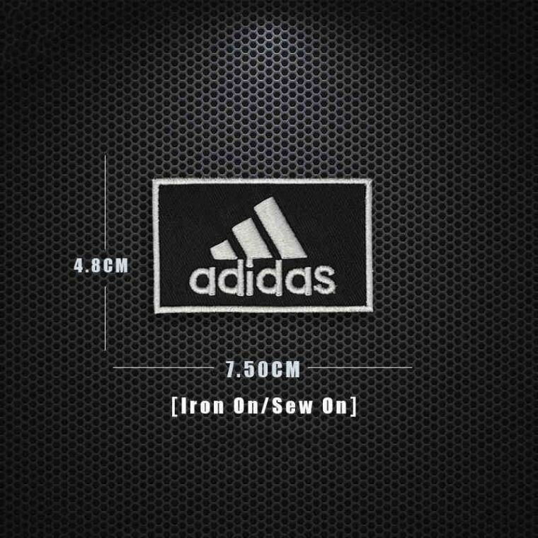 Adidas Вышитая тканевая нашивка с клеевой основой, горячее тиснение аппликация для одежды, термонашивка и вариант на липучке, комплект с иглами и нитками