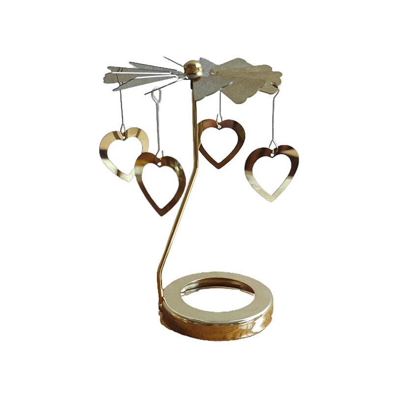 Романтическая ароматическая стеклянная чашка-карусель с оригинальной крышкой, вращающийся подсвечник в виде фонаря.