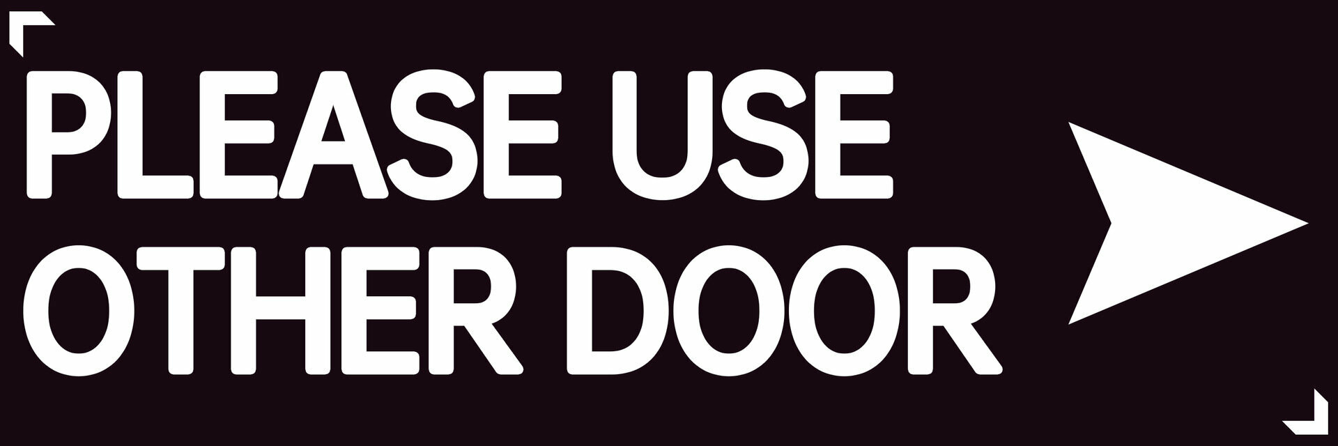 1 шт./лот. Знак «Пожалуйста, используйте другой дверной знак» — самоклеящаяся виниловая наклейка, четкое указание направления для офисов, магазинов или общественных мест, 23 x 7,6 см, простая установка