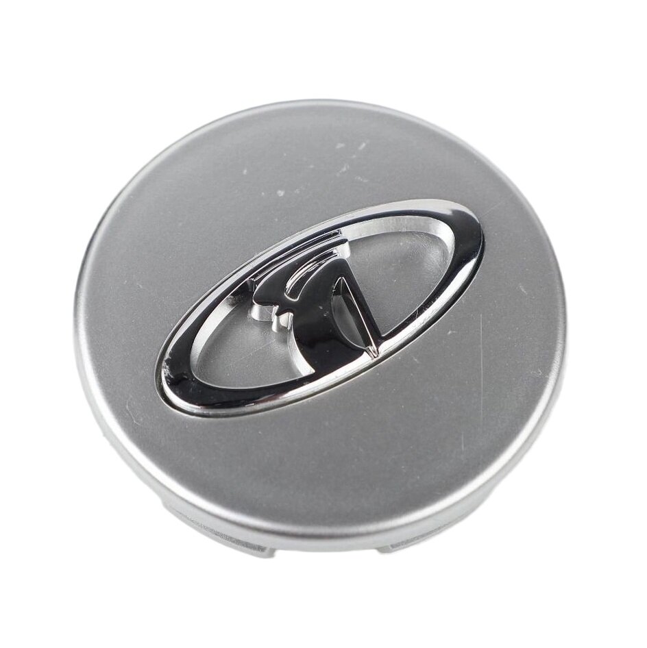 Центральный колпачок на диск (ступицу) LADA, светло-серый серебро, 1шт