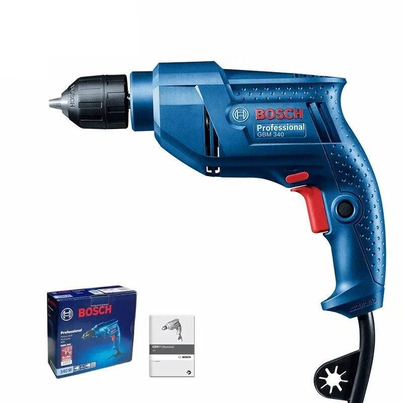 Ручная электродрель GBM340 Keyless, 340 Вт