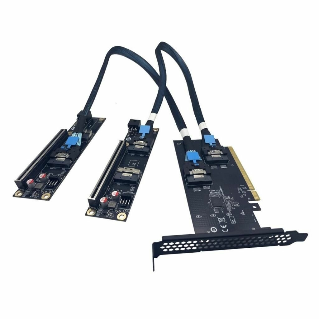 Комплект внешних адаптеров SFF-8654 8i PCIe один на два