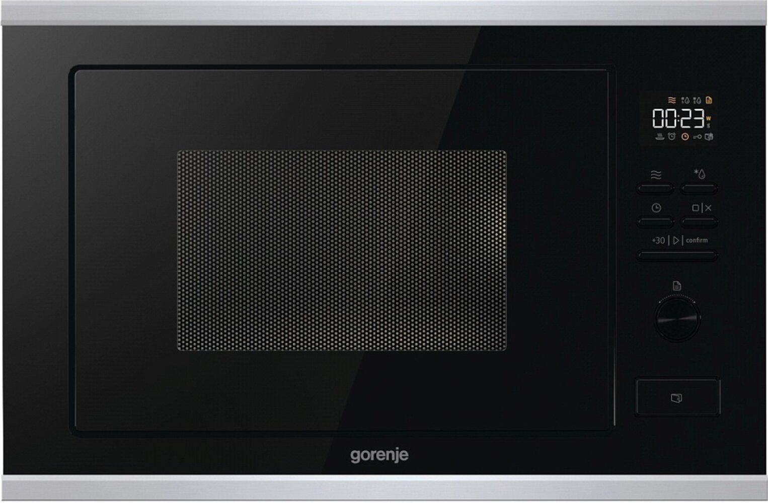 Встраиваемая микроволновка Gorenje BMX251M2BG, 25 л, черная, мощность 900 Вт