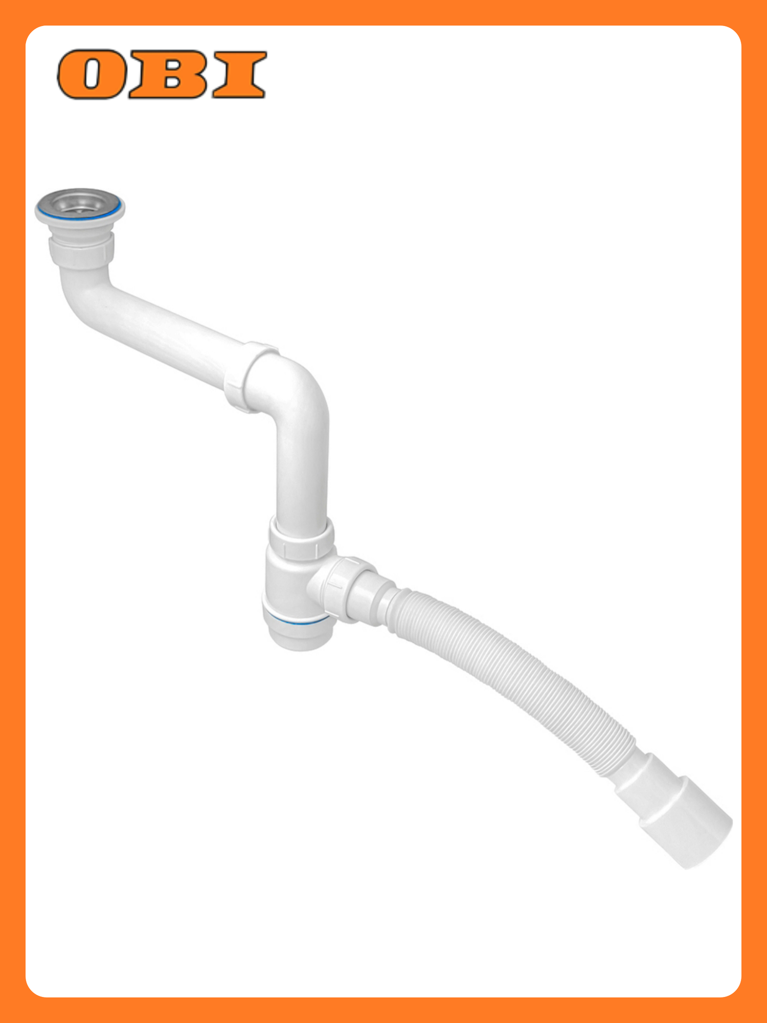 Сифон для умывальника 1.1/2"х40, со смещ.(нерж. реш.) с г. т. 40х40/50