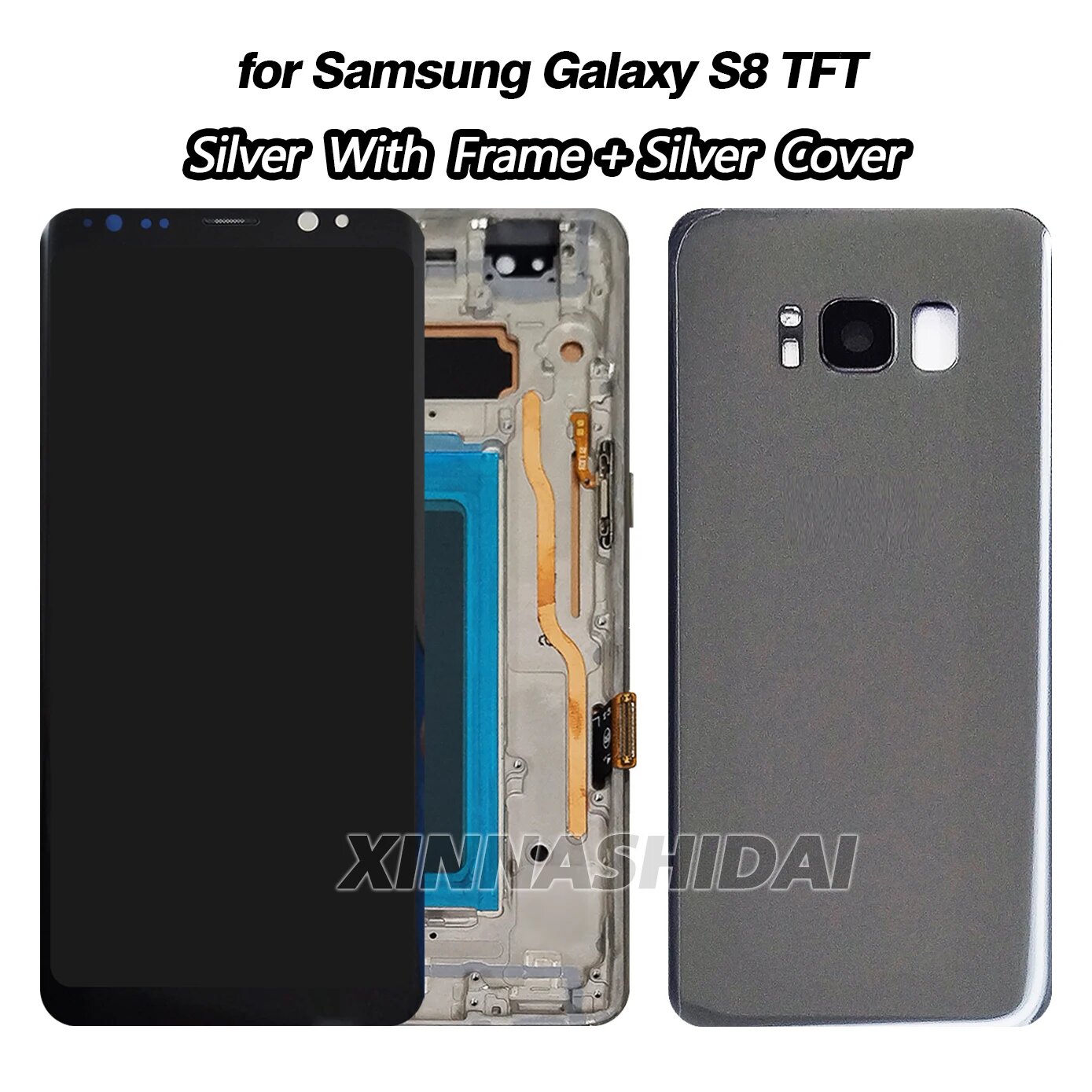 TFT для Samsung Galaxy S8 ЖК-дисплей с сенсорным экраном и заменой дигитайзера в рамке TFT silver fra cov