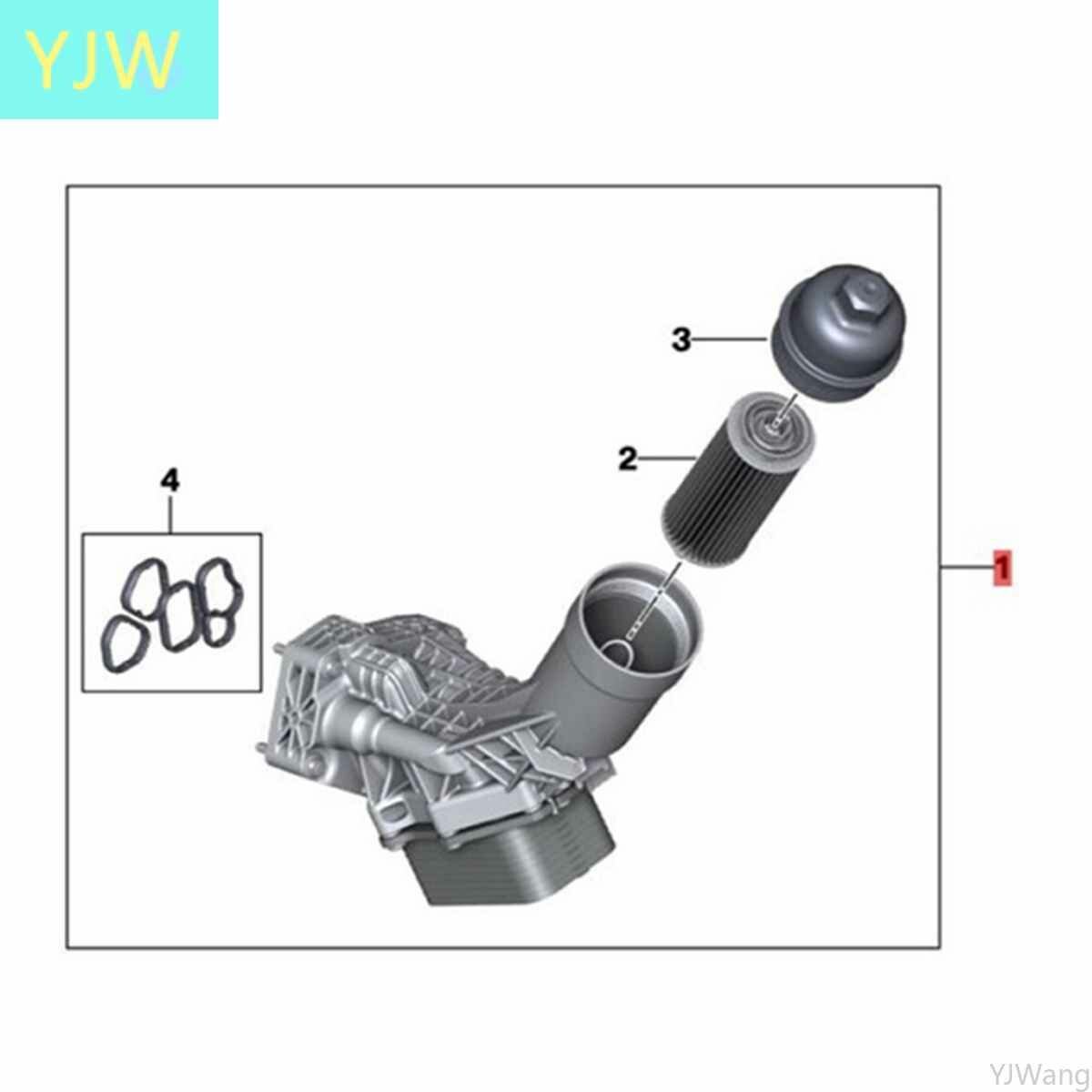 Модернизированный алюминиевый масляный фильтр двигателя охладитель в сборе 11428580414 для X3 X4 G20 G28 G01 G02 G04 G05 19-2023YJWang