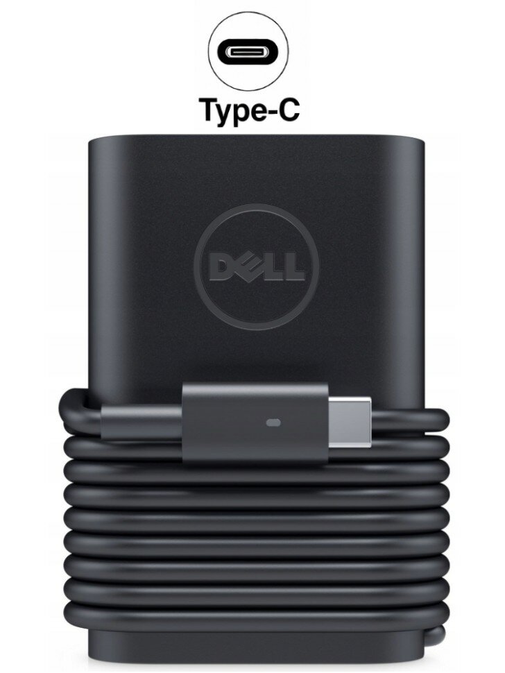Зарядное устройство для ноутбука Dell, XPS 13 9310-2576, 20V - 2.25A, (Штекер: Type-C) 45 Вт Slim Round