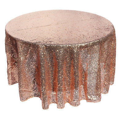 Разнофункциональная и элегантная скатерть с пайетками круглая 48 дюймов подходящая для любого праздника диаметр 60 см 24 розовое