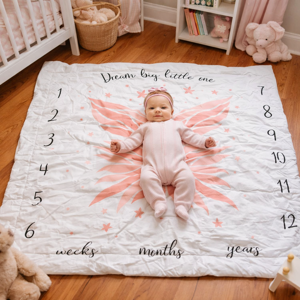 Фотоплед для малыша Ангелок, для девочки