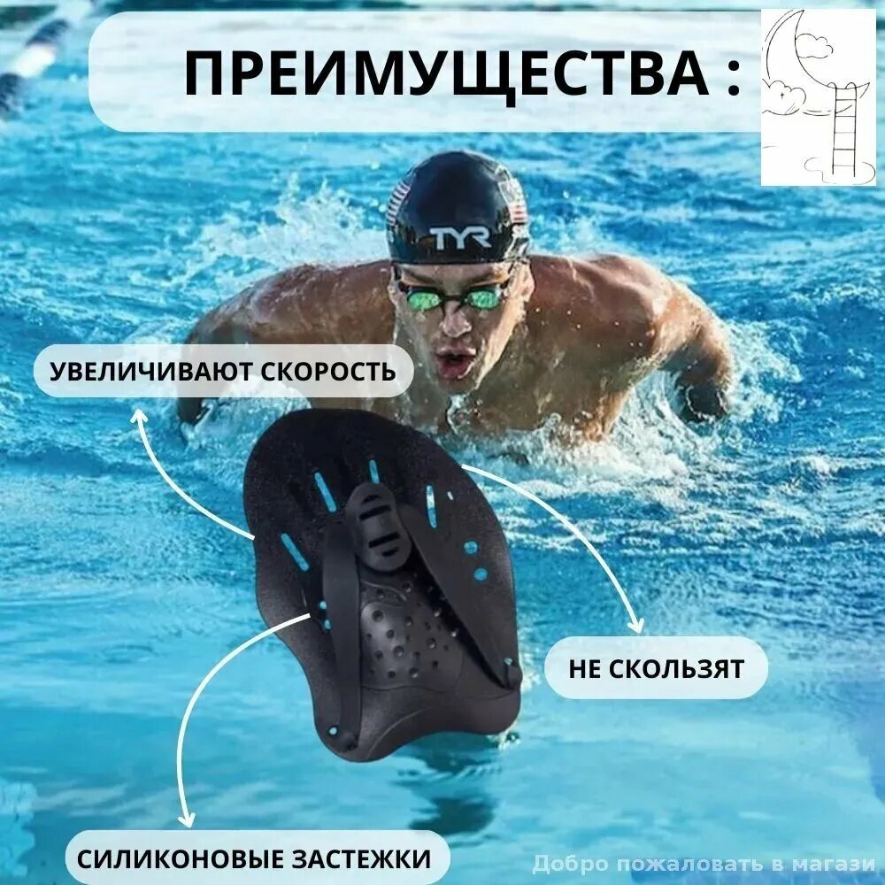 Лопатки для плавания — фото 1