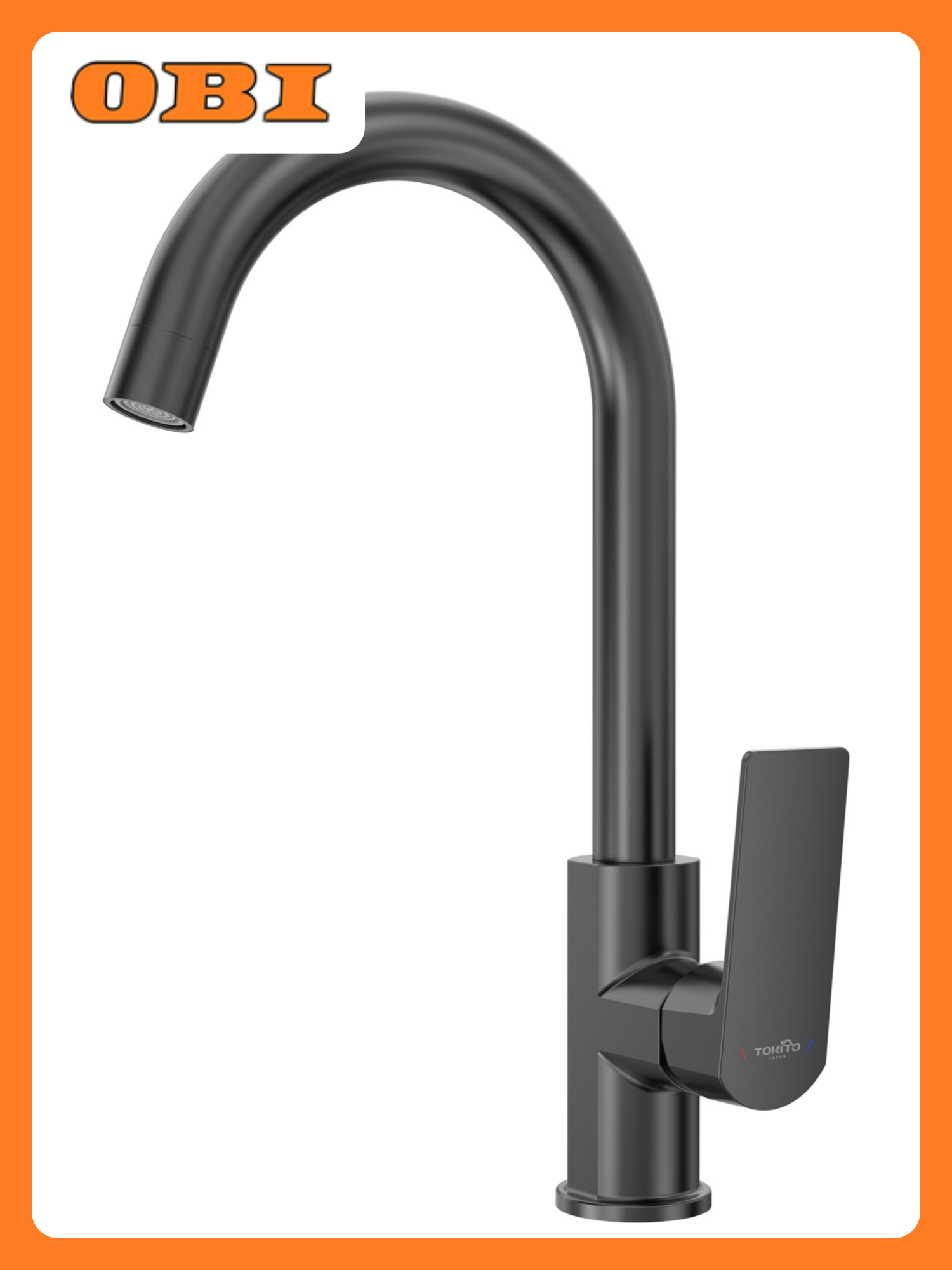 Смеситель для кухни с высоким изливом TOKITO TOK-AMA-1013BL (черный)