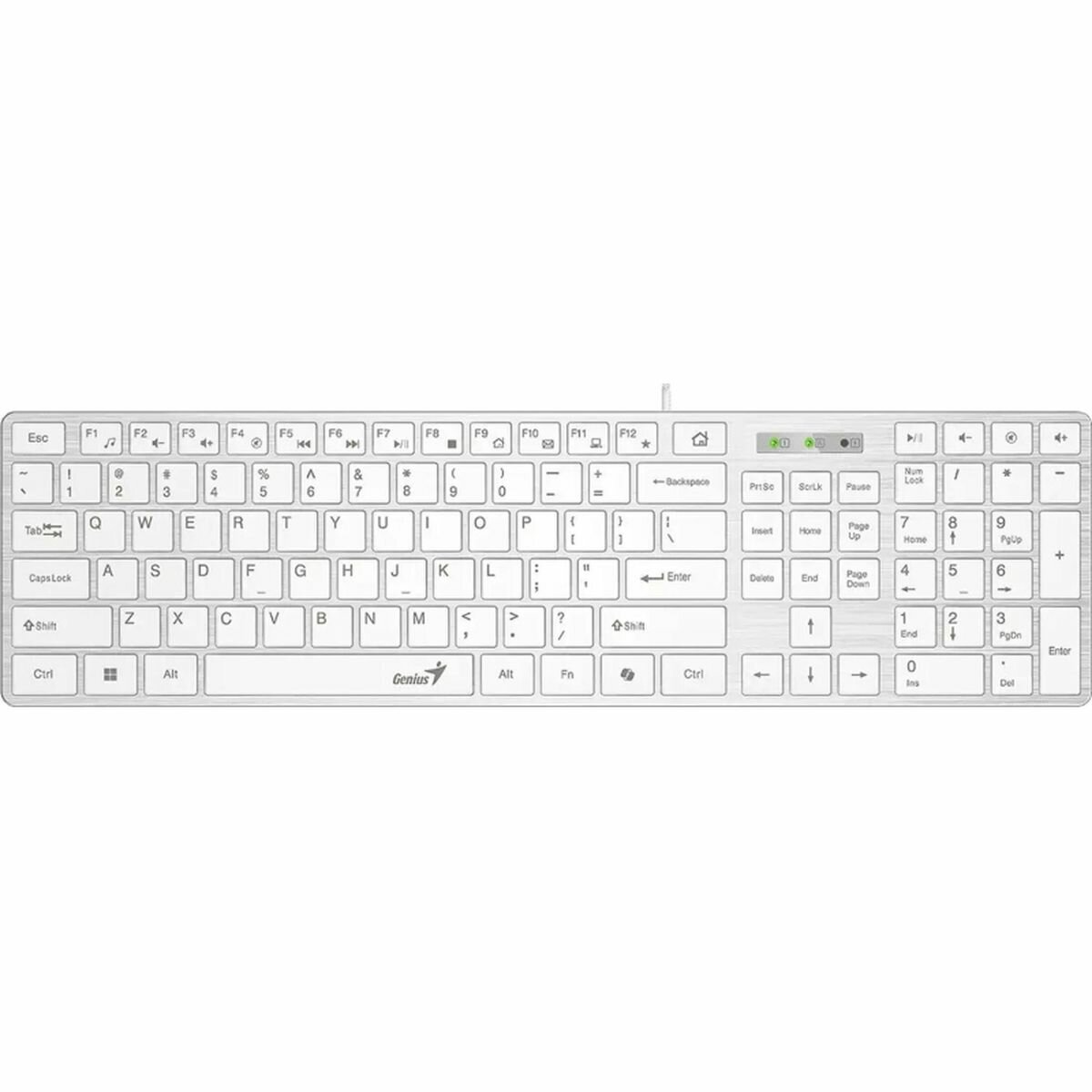 Клавиатура Genius проводн. SlimStar 126 белый (2317083)