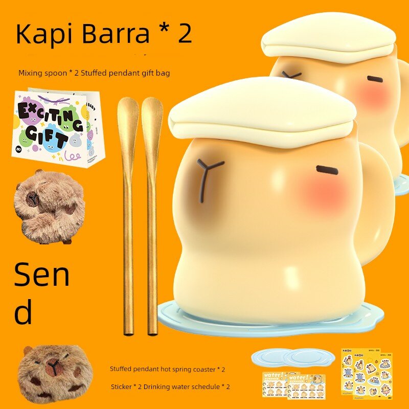 Кружка из керамики с глазурью от Kapibala Creation, согревающая душевно, для дома и офиса, милый подарок на день