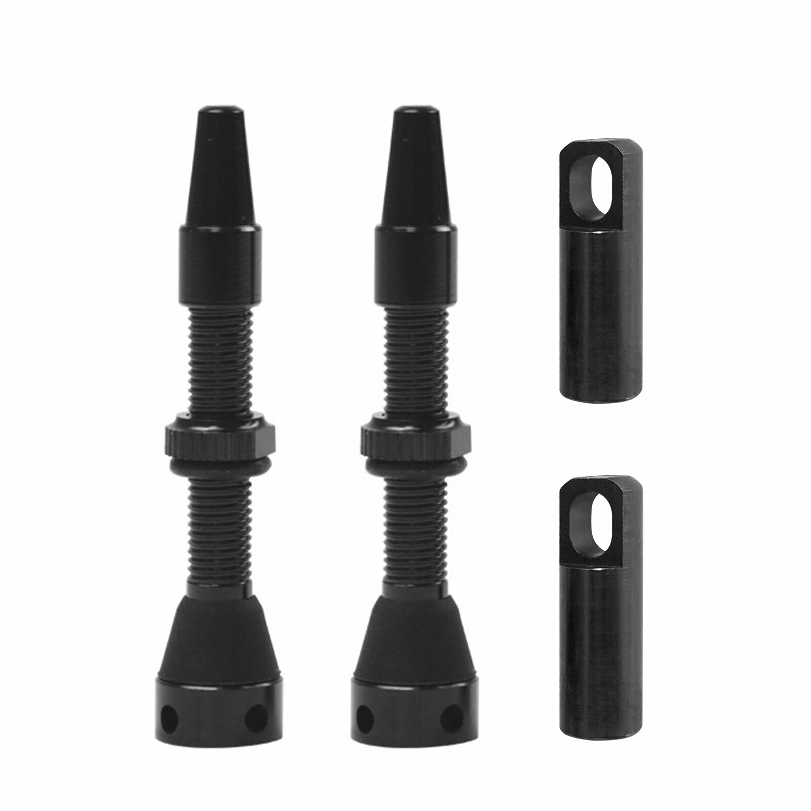 2pcs Aluminum Alloy Bicycle Presta Valve Stem Bike Vacuum Valve Stems для горных велосипедов дорожных велосипедов, черный красный золотой цвет, размер 40mm 44mm
