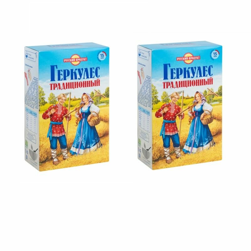 Русский Продукт Геркулес, Традиционный, 500 гр, 2 уп