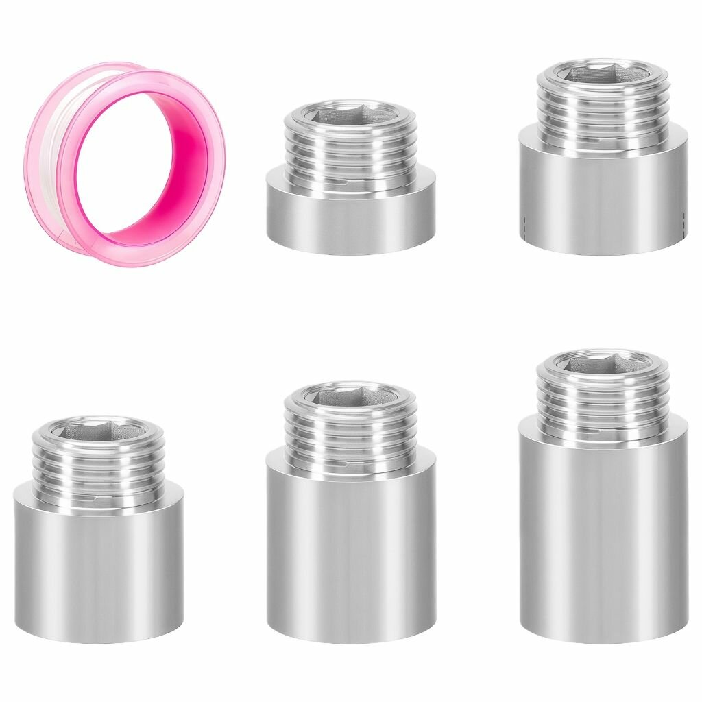 1 комплект 5,4-точечных внутренних и наружных проволочных удлинителей, шестигранных настенных угловых клапанов-медь с хромированным покрытием