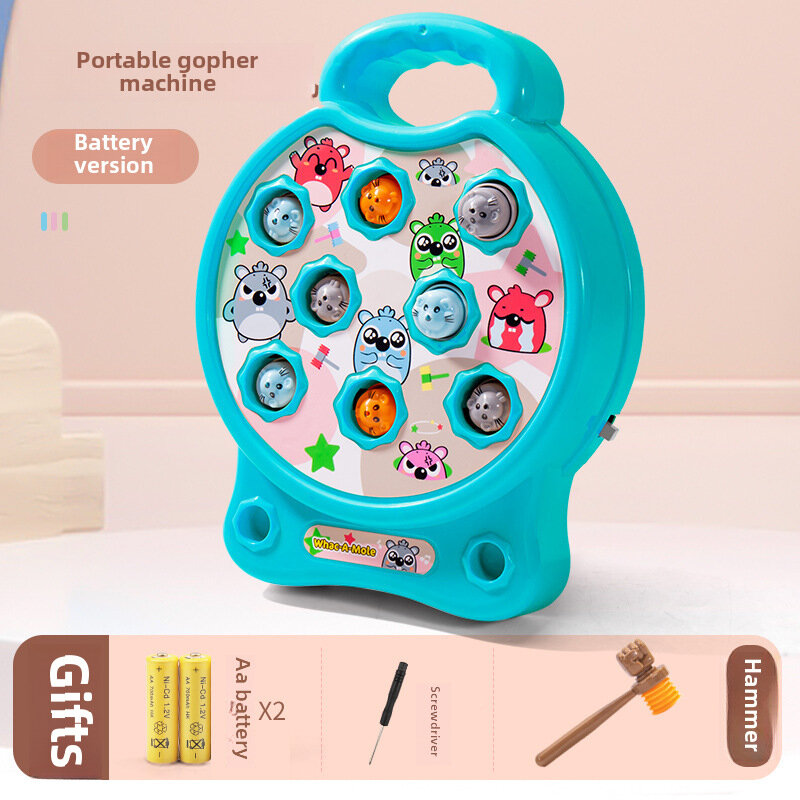 Детский пазл Электрический хомяк Большой Детская ранняя игра Машина Свинья Свинья Корова Музыкальная игрушка для мужчин и женщин (Ручной хомяк [с 1 молотком + обычная версия с батарейками])