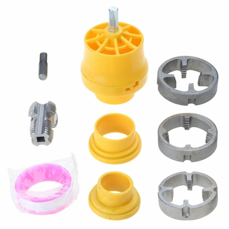 Электродрель для нарезания резьбы на водопроводных трубах-комплект из 3 частей