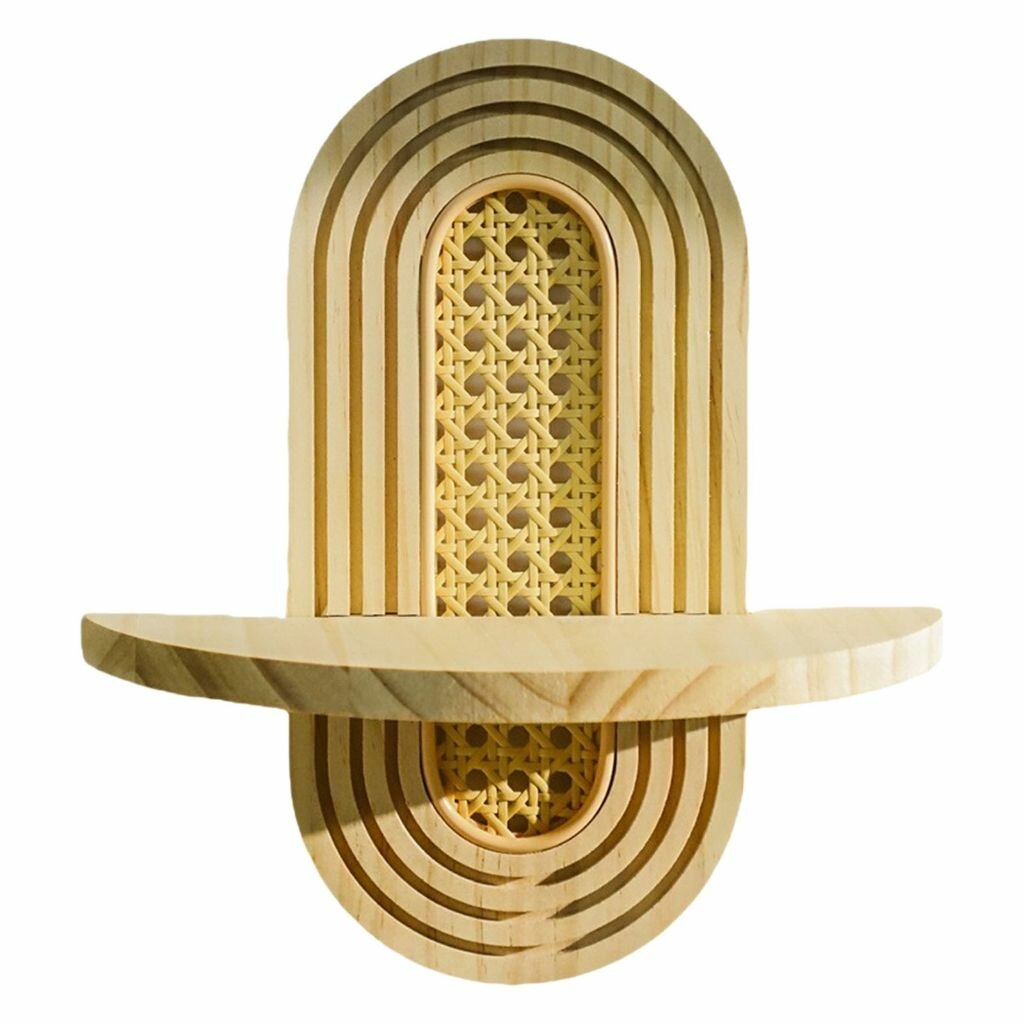 Плетеная настенная полка, деревянные полки для хранения, декор для гостиной, ванной, кухни