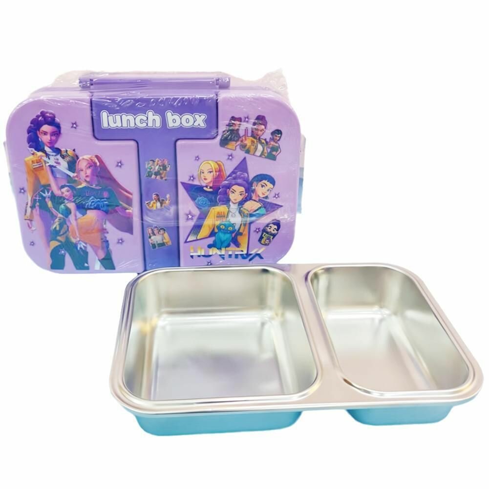 Ланчбокс в тематике Охотницы на ведьм, пластиковый контейнер для еды с разделителями и ручкой