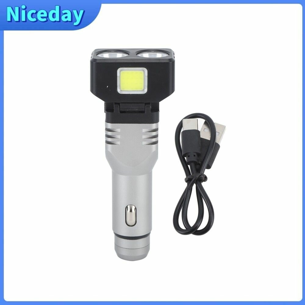 Автомобильный фонарик, перезаряжаемый, двойной источник света, мини