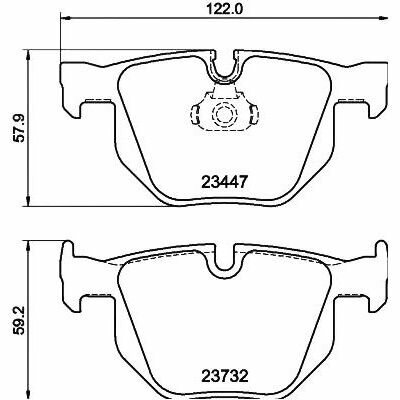 Комплект колодок DON PCP2121 для дисковых тормозов задние Ford Scorpio 2.4-2.9i, Opel Frontera A 2.0i