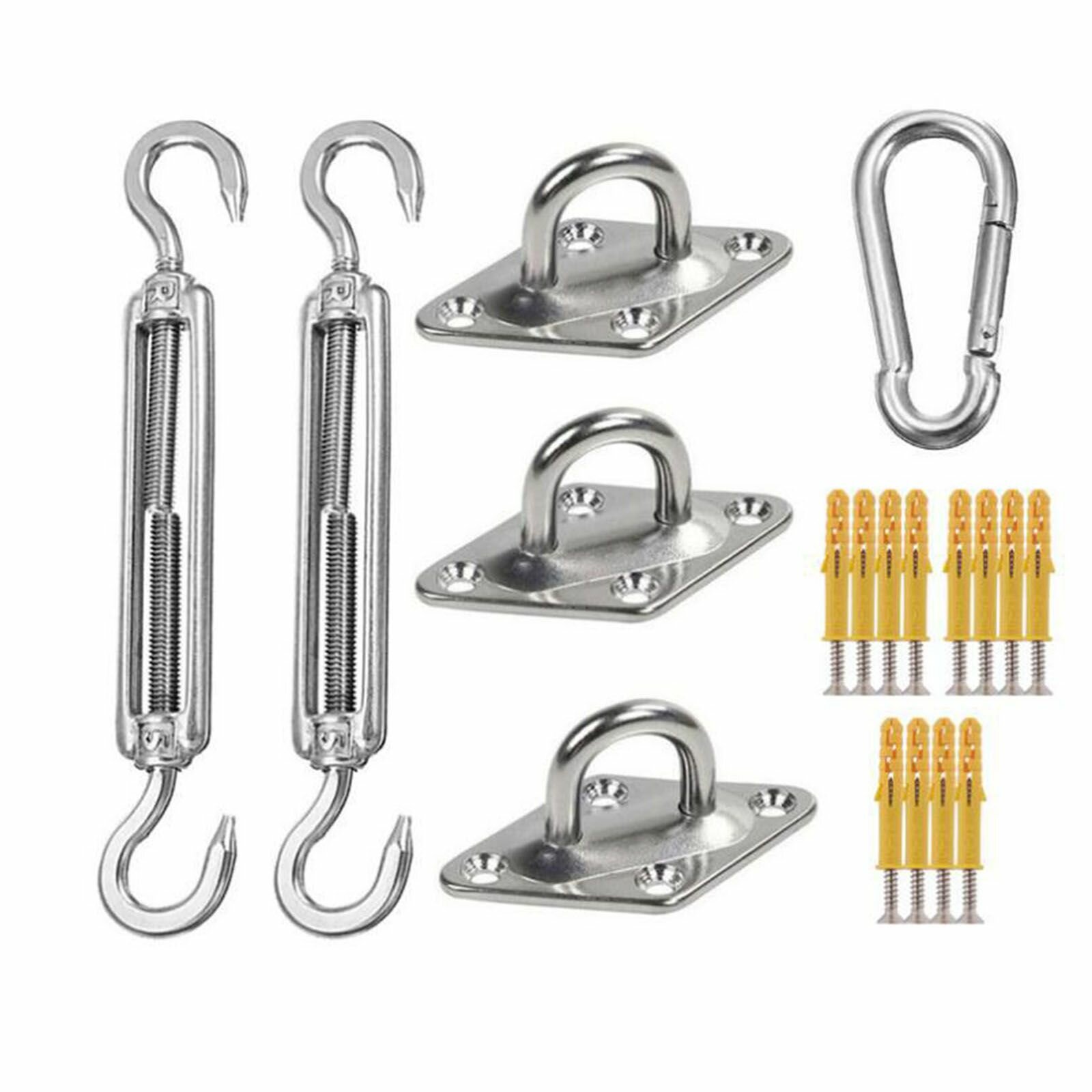 Комплект натяжения тентов на солнце, нержавеющая сталь 304 с винтами для аксессуаров солнечного козырька для сада.