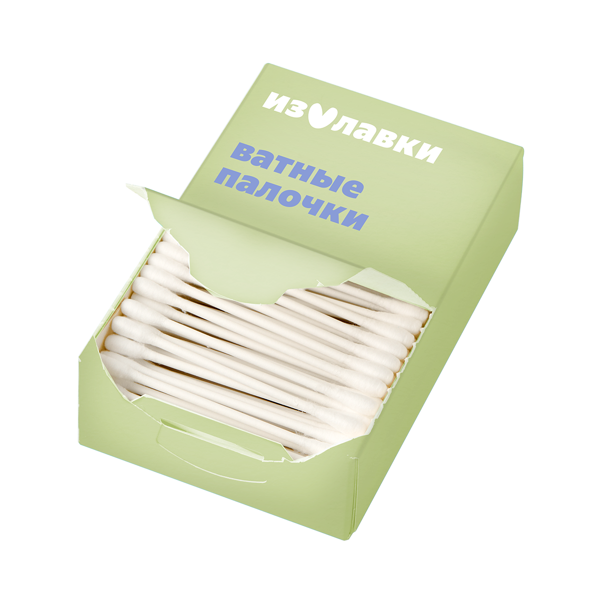 Ватные палочки «Из Лавки», на бумажной основе, в коробке, цвет белый