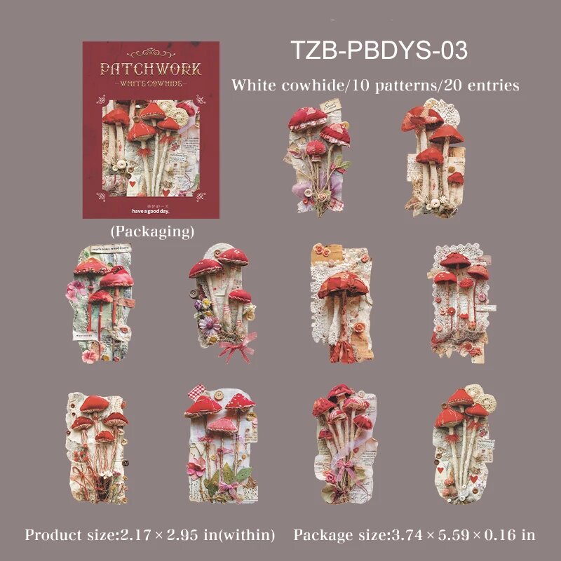 Набор стикеров TZB-PBDYS-03 "Искусство лоскутной серии"