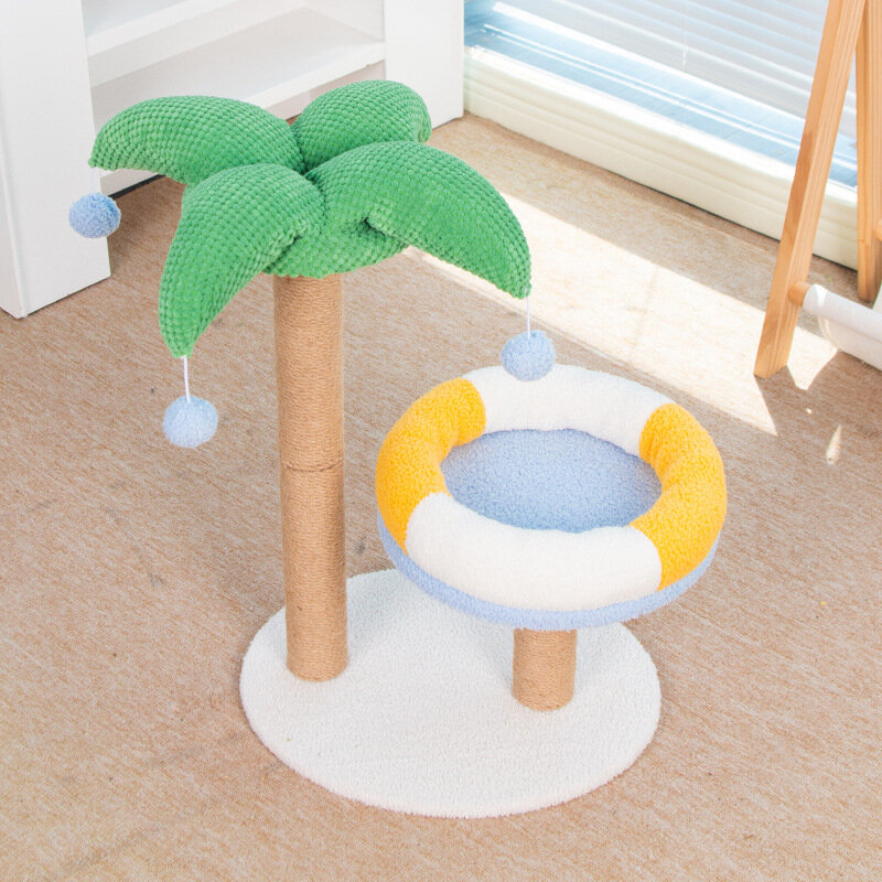 Сизалевая лазалка для кошек, кошачий домик, кошачья стойка-дерево «все в одном», сизалевая доска для когтей, игрушки и